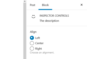 InspectorControls | WordPress React Components | WP-GB
